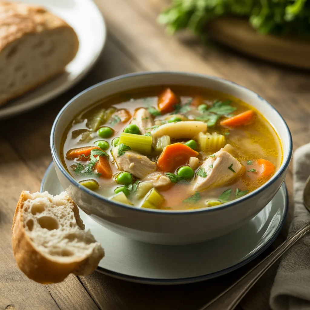 Easy Chicken and Vegetable Soup with Broth - chefsavory.com