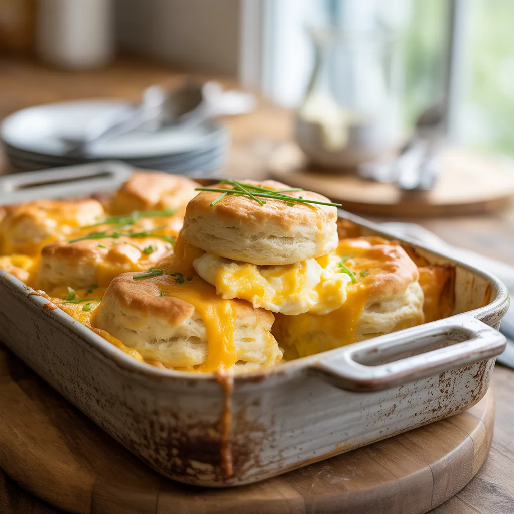 Cheesy Biscuit and Egg Breakfast Casserole for an Easy Morning ...